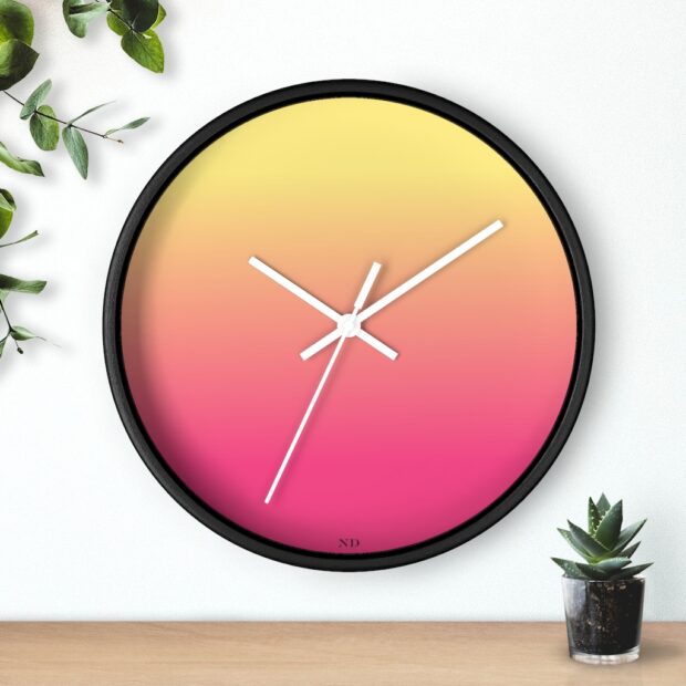Peach Gradient - Wall clock NOBLE DAYS