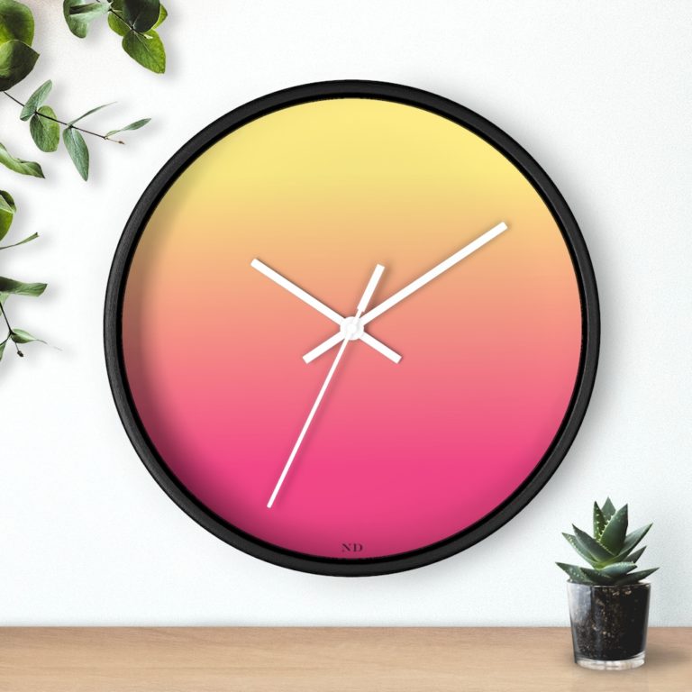 Peach Gradient – Wall clock – NOBLE DAYS