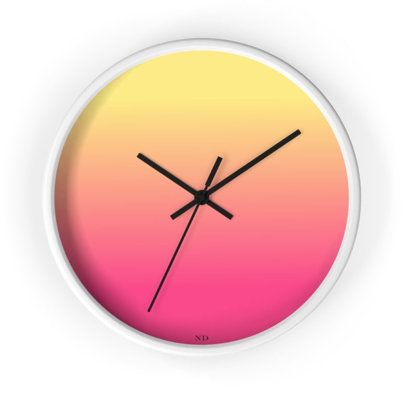 Peach Gradient - Wall clock NOBLE DAYS