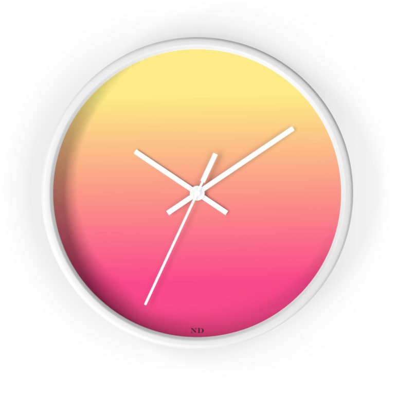 Peach Gradient - Wall clock NOBLE DAYS